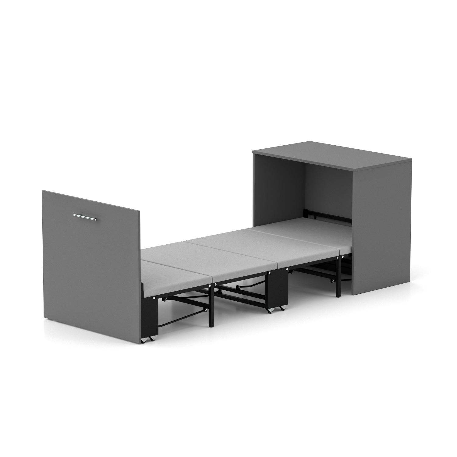 Ліжко-трансформер комод Sirim (2 в 1) в чорному відтінку Купити в Україні